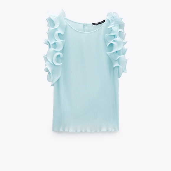 Zara | Tops | Zara 22 Ruffle Sleeve Blouse | Poshmark
